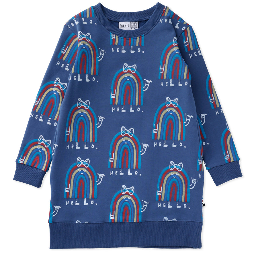 Hello Rainbow Furry Dress – Minti